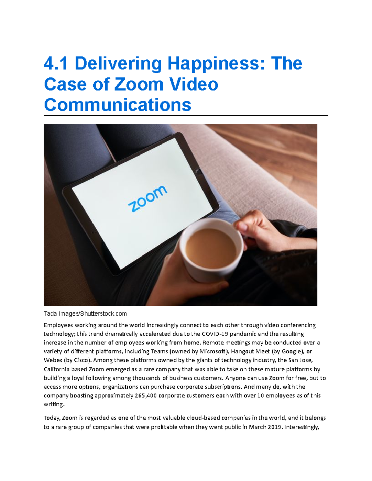 Studocu - Organizational Behavior - Zoom Case Study - 4 Delivering ...