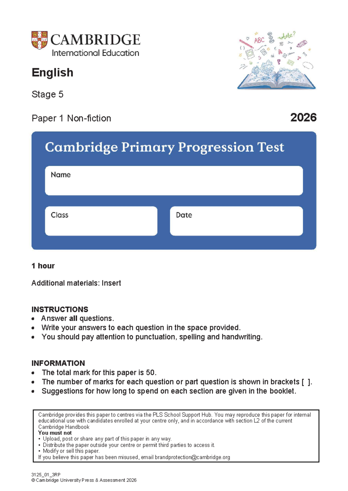 English Stage 5 Paper 1 2026 - Reading & Writing Assessment - Studocu