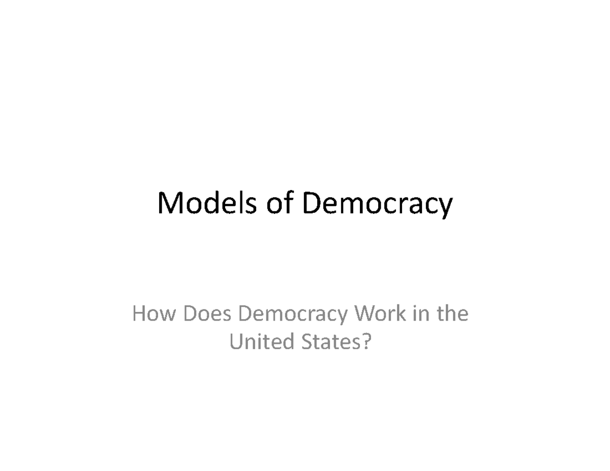 PS_1101: Understanding Procedural vs. Substantive Democracy in the U.S ...