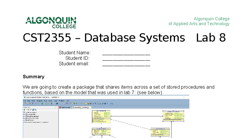 CST2355 - Database Systems Lab 8: Creating Geolocation Package - Studocu