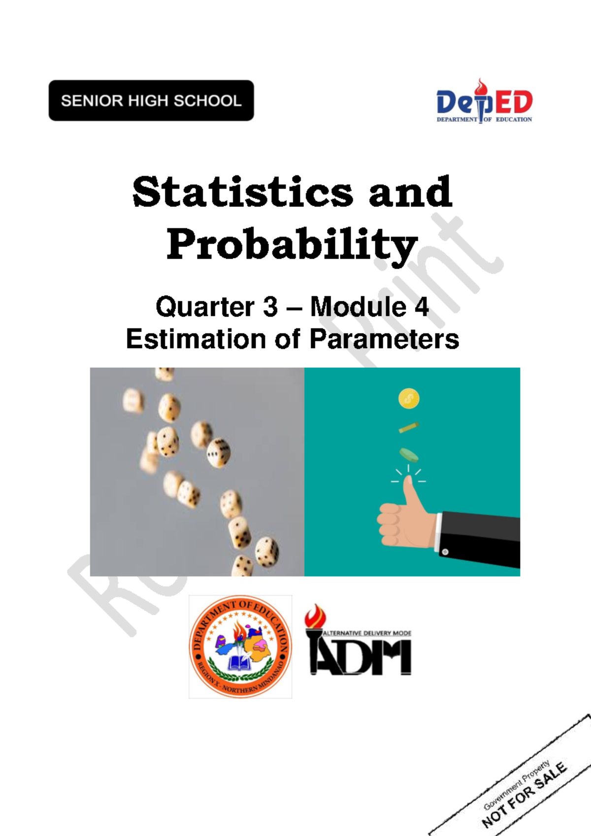 Statistics and Probability Grade 11 Q3 Mod 4: Estimation of Parameters ...