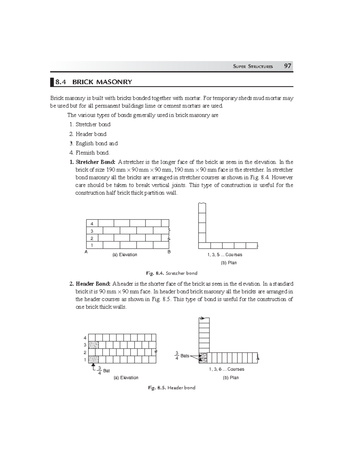 Brick Masonry Notes - SUPER STRUCTURES 97 8 BRICK MASONRY Brick masonry ...