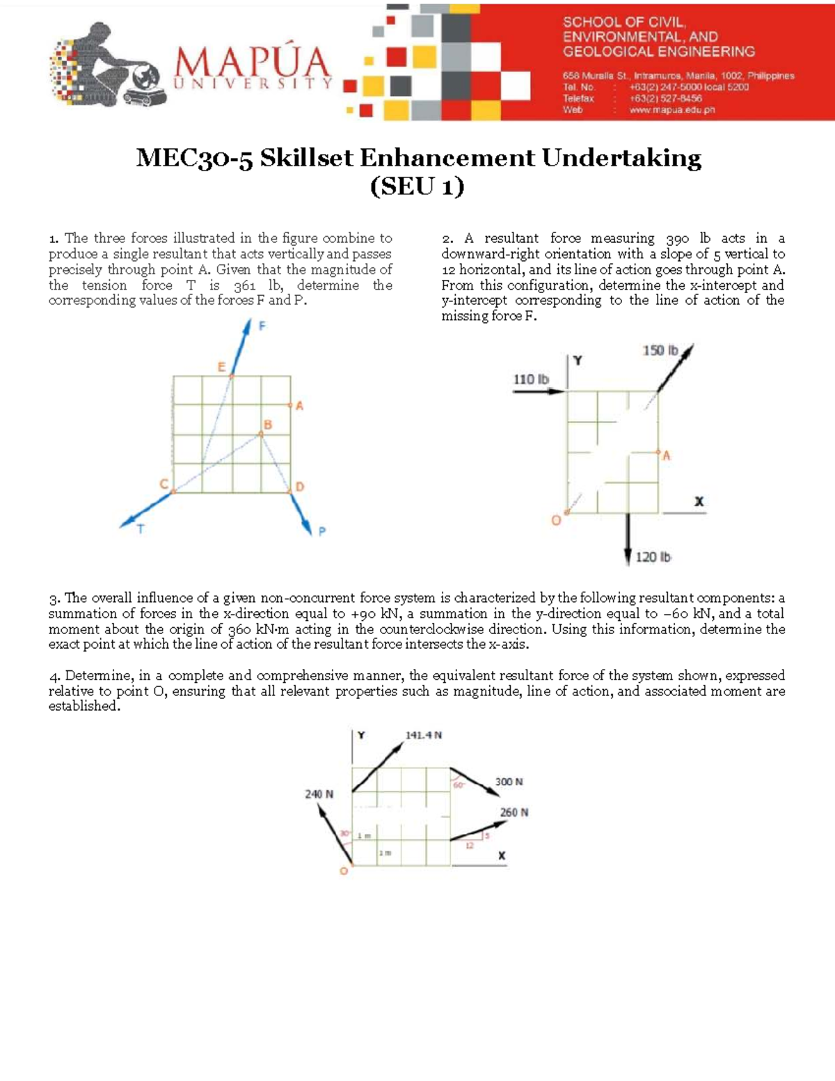 MEC30-5 Skillset Enhancement Undertaking (SEU 1) - Force Analysis - Studocu