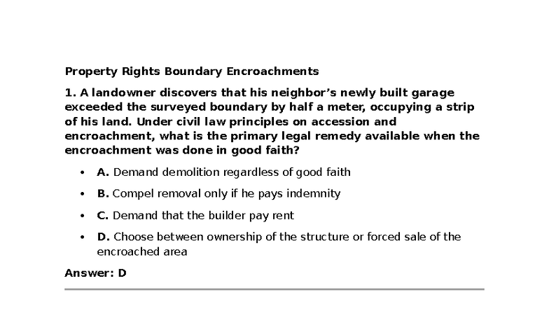 Property Rights Boundary Encroachments: Legal Remedies & Doctrines ...