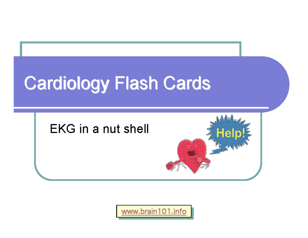 Cardiology Flash Cards: EKG Conduction System Analysis & Heart Blocks ...