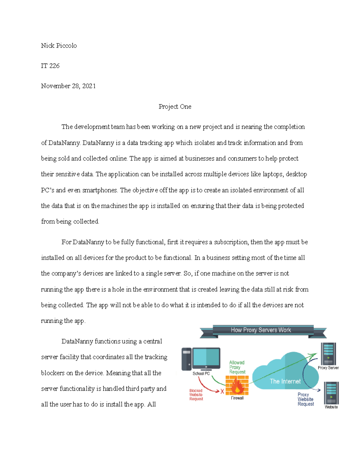 IT 226 Poject One - Project One, Module 3-2 Status Report - Nick ...