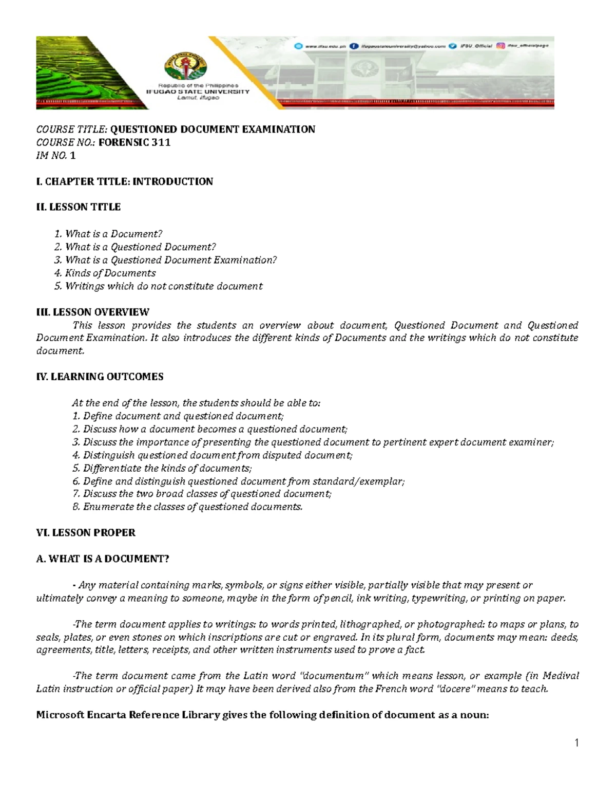 Questioned document examination - RECOGNITION OF WRITING ...