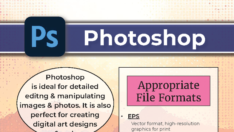 GRA 200 Photoshop & InDesign Advantages and File Formats Guide - Studocu