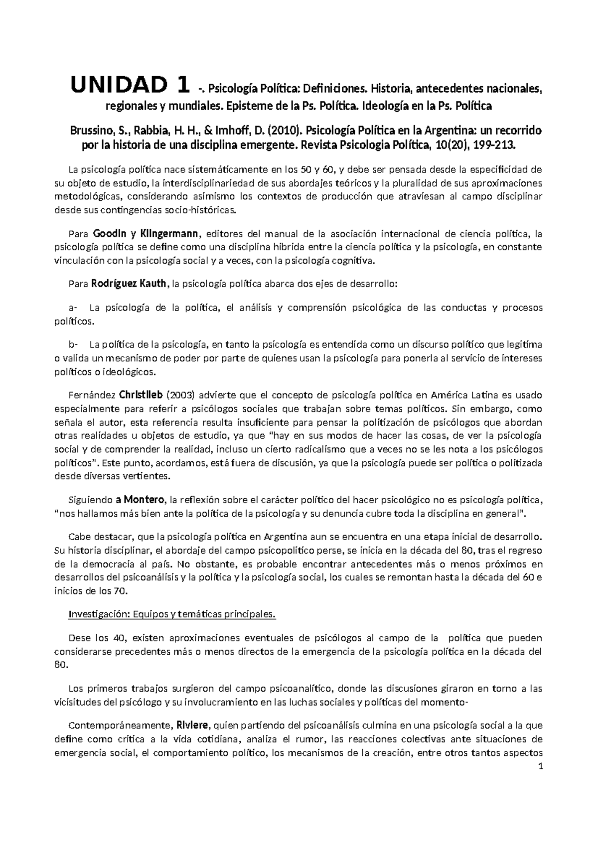 Psicología Política 2020: Definiciones, Historia y Contextos en ...