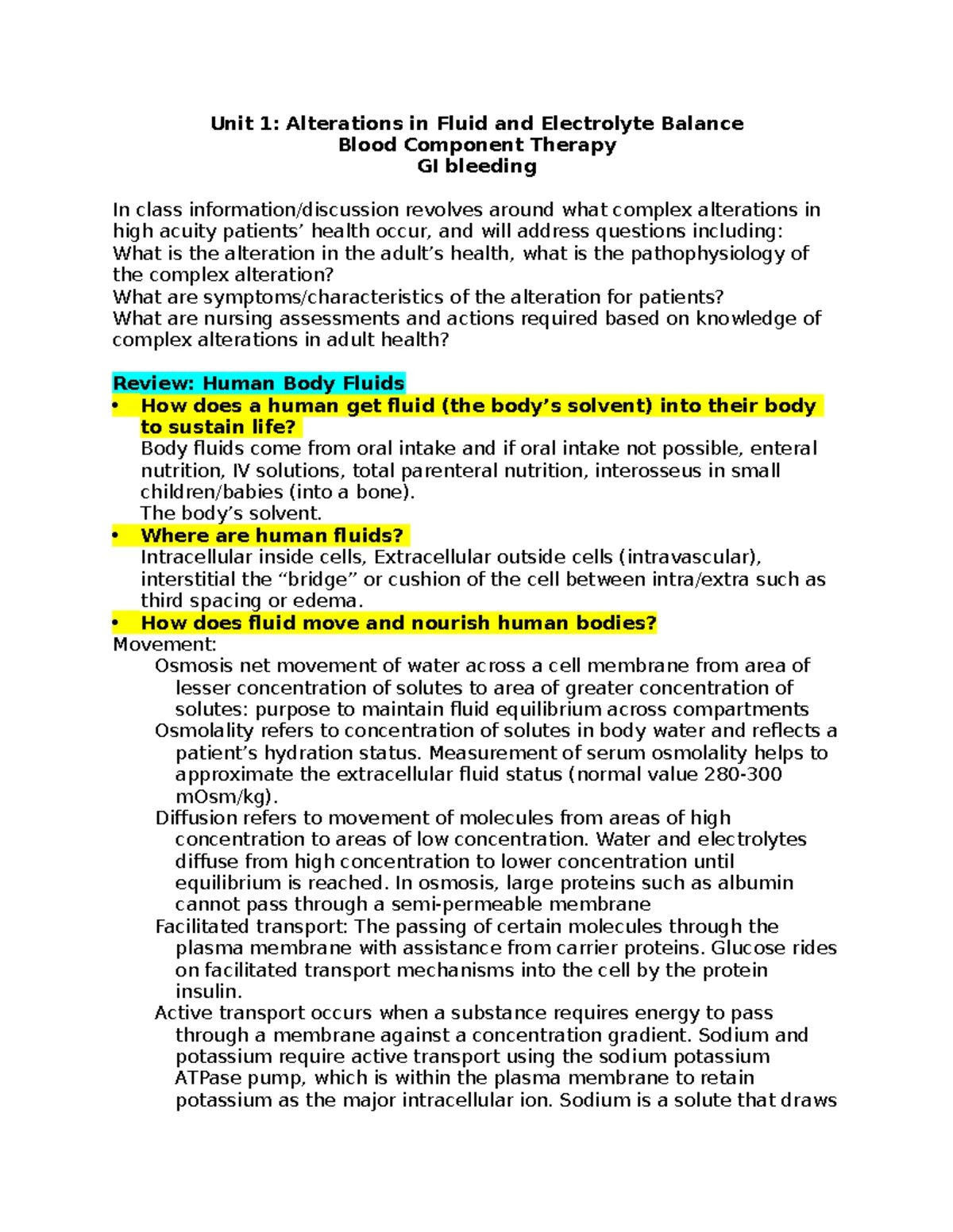 LAXATIVES COMPARISON CHART: Key OTC Options & Details - Studocu