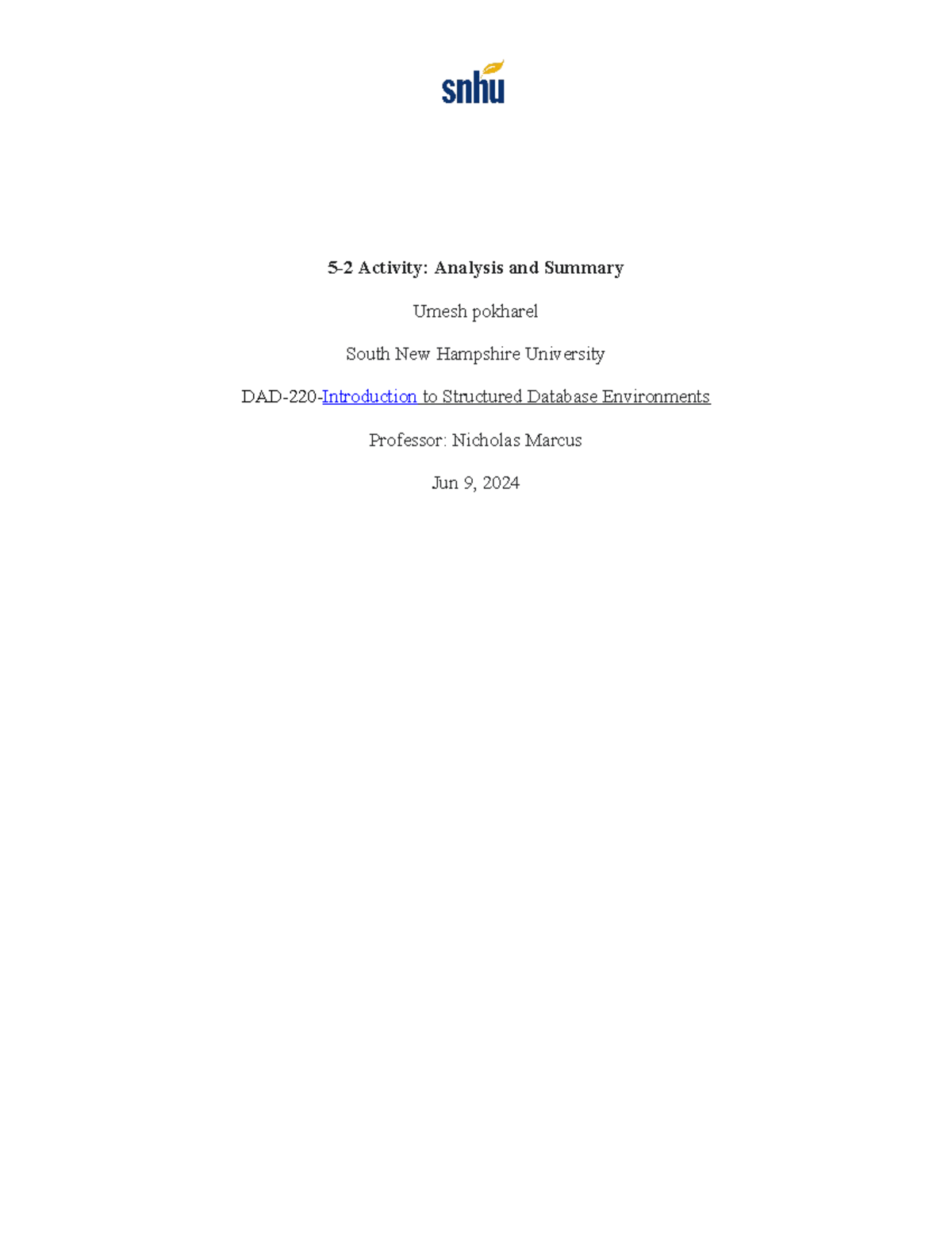 DAD 220 Module 5 Activity: Data Analysis and Maintenance Insights - Studocu