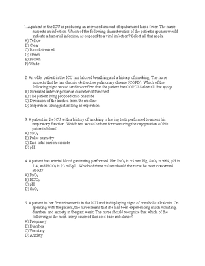 Chapter 55- Trauma - A patient sustained injuries in a motor vehicle ...