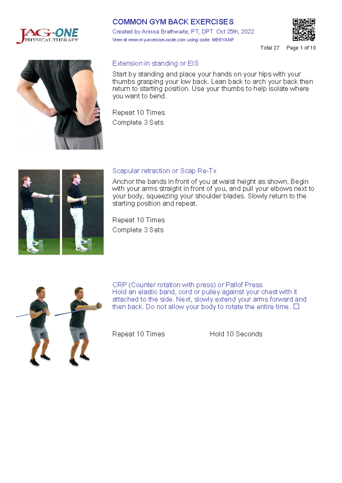 Effective Home Exercise Program for Back Rehab (ME6YANP) - Studocu