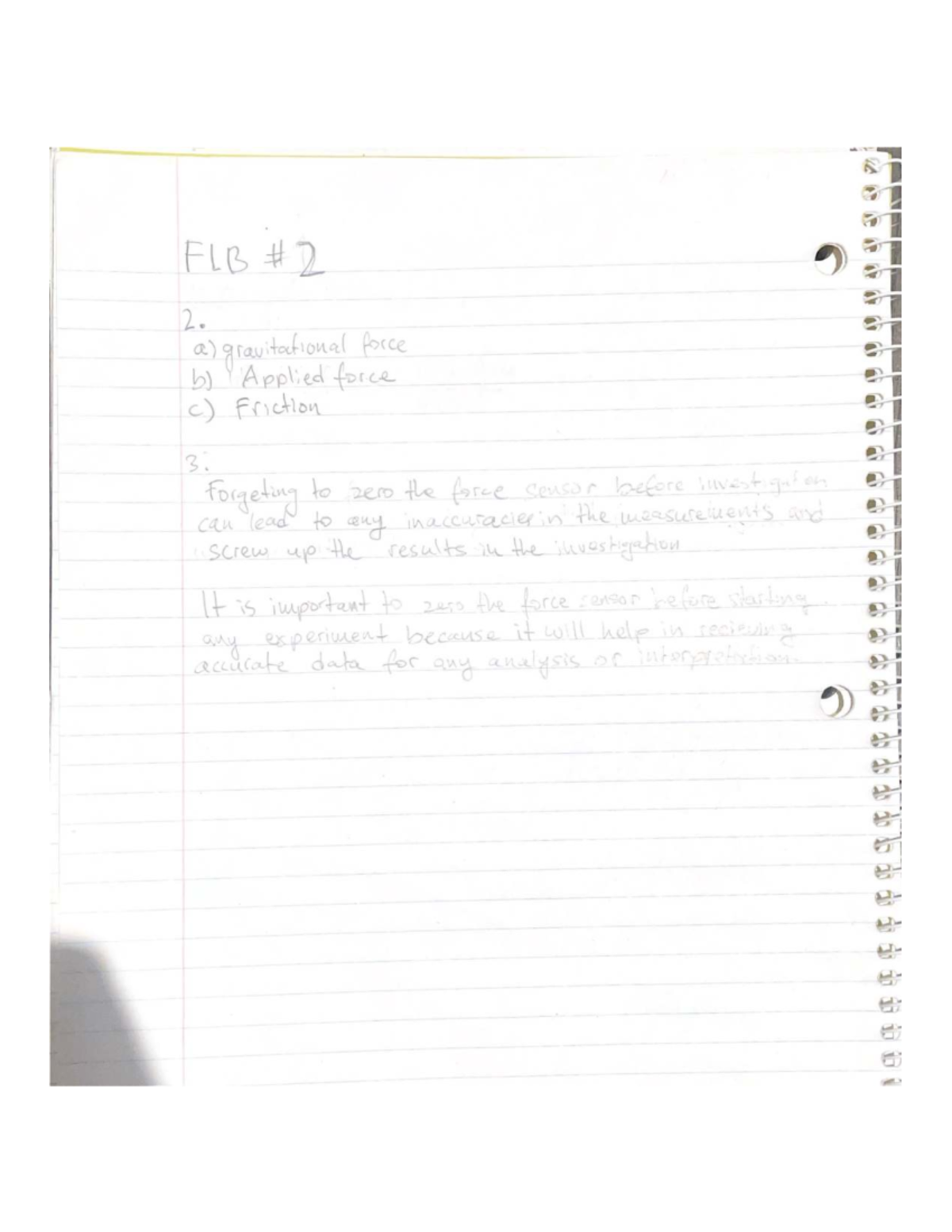 FLB #2 - Forces Unit Lab Notes for SPH3U Physics - Studocu