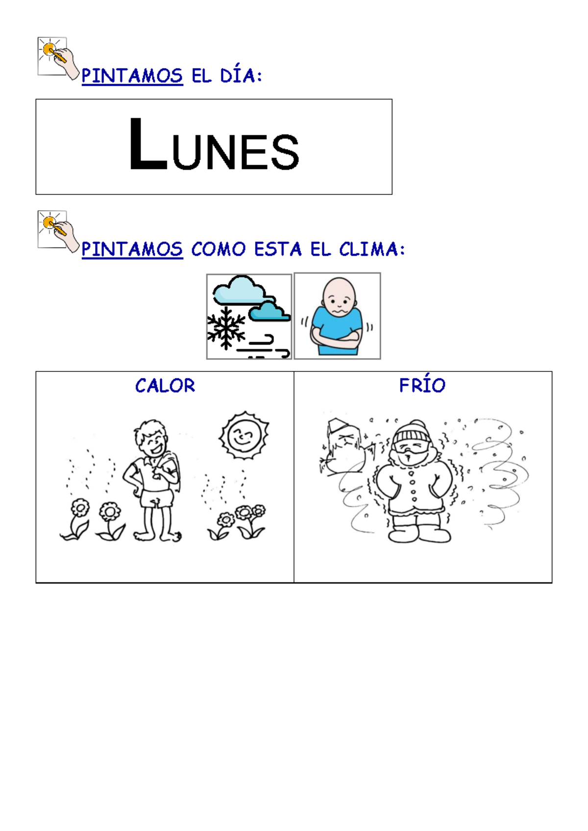 Pintamos EL DÍA - apoyo visual - Pedagogía Especial - PINTAMOS COMO ...