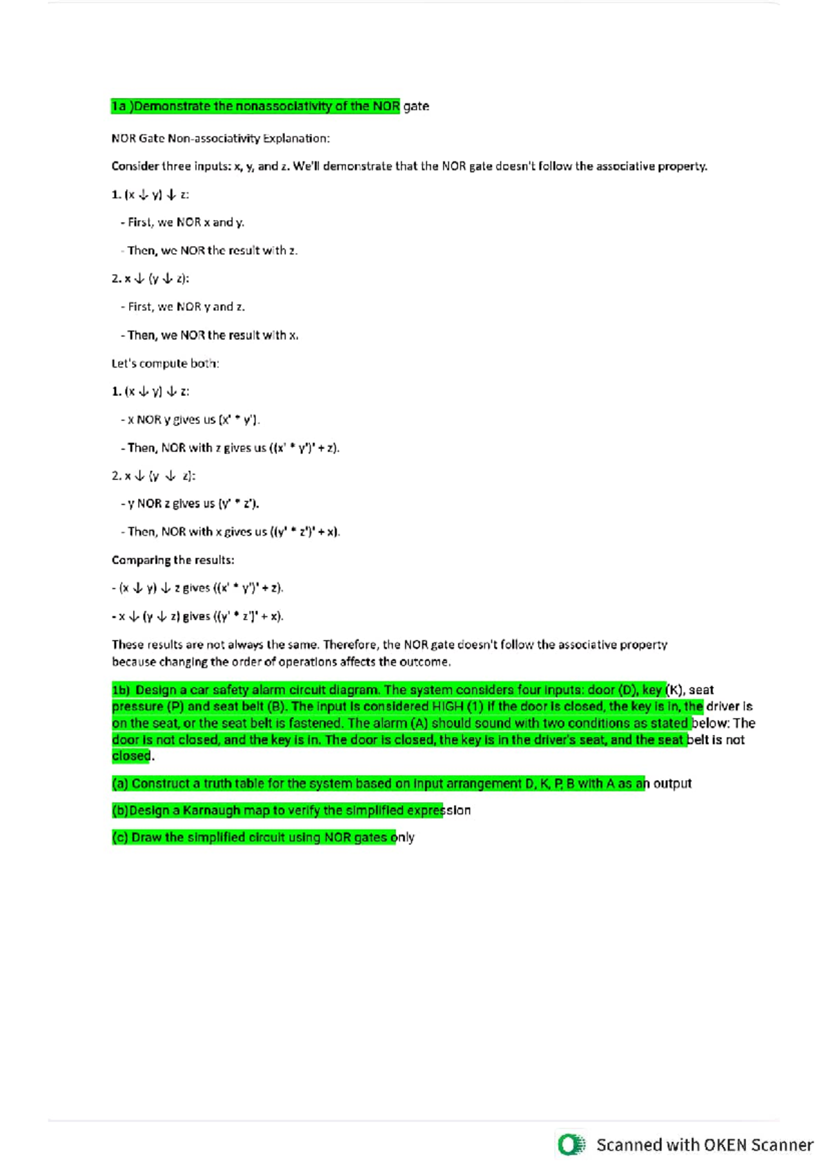 Model Question Paper 1: Solved Solutions for Electronics and Logic ...