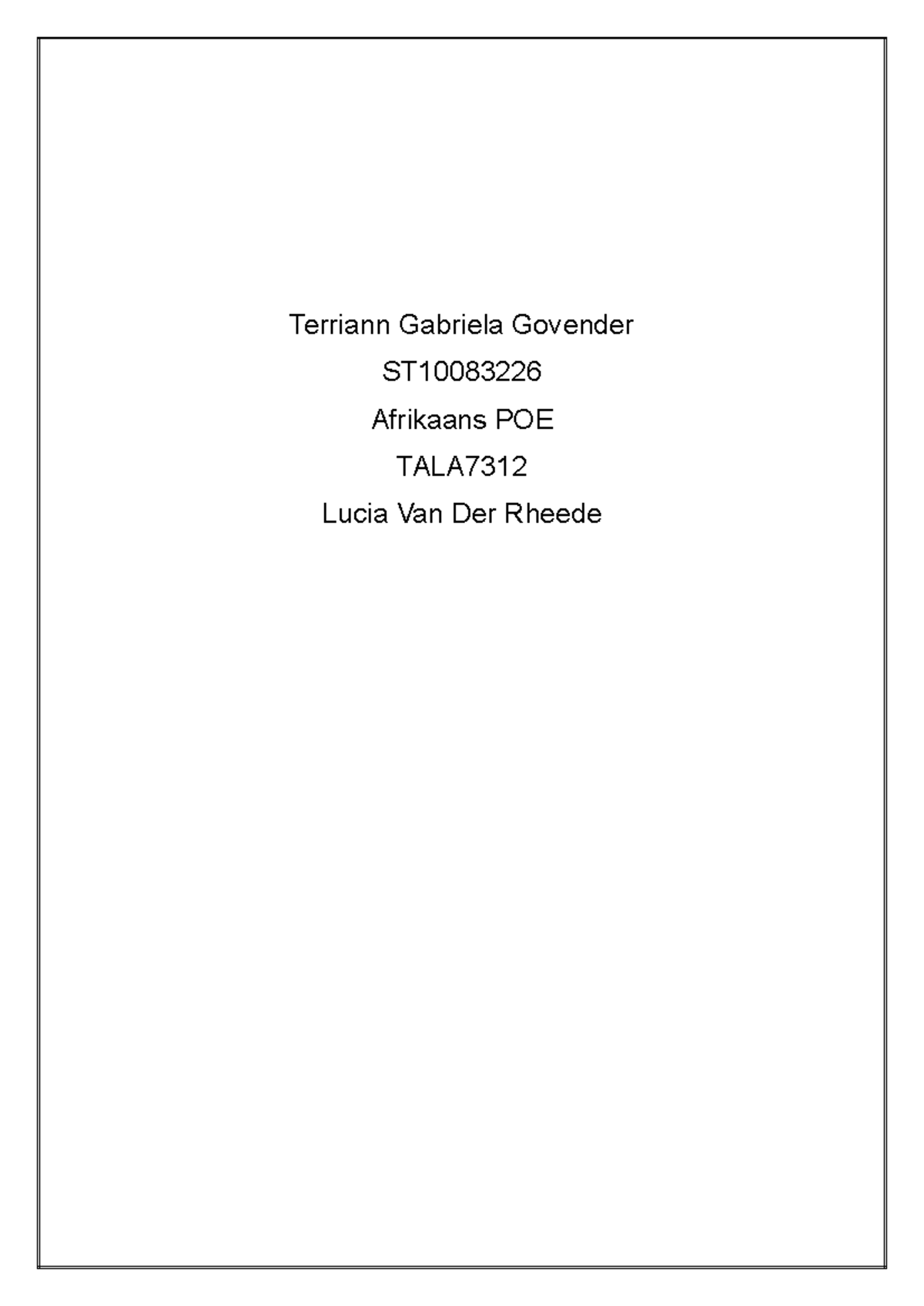 Afrikaans POE 2023 S2 - Teaching FAL in Foundation Phase: Diverse ...