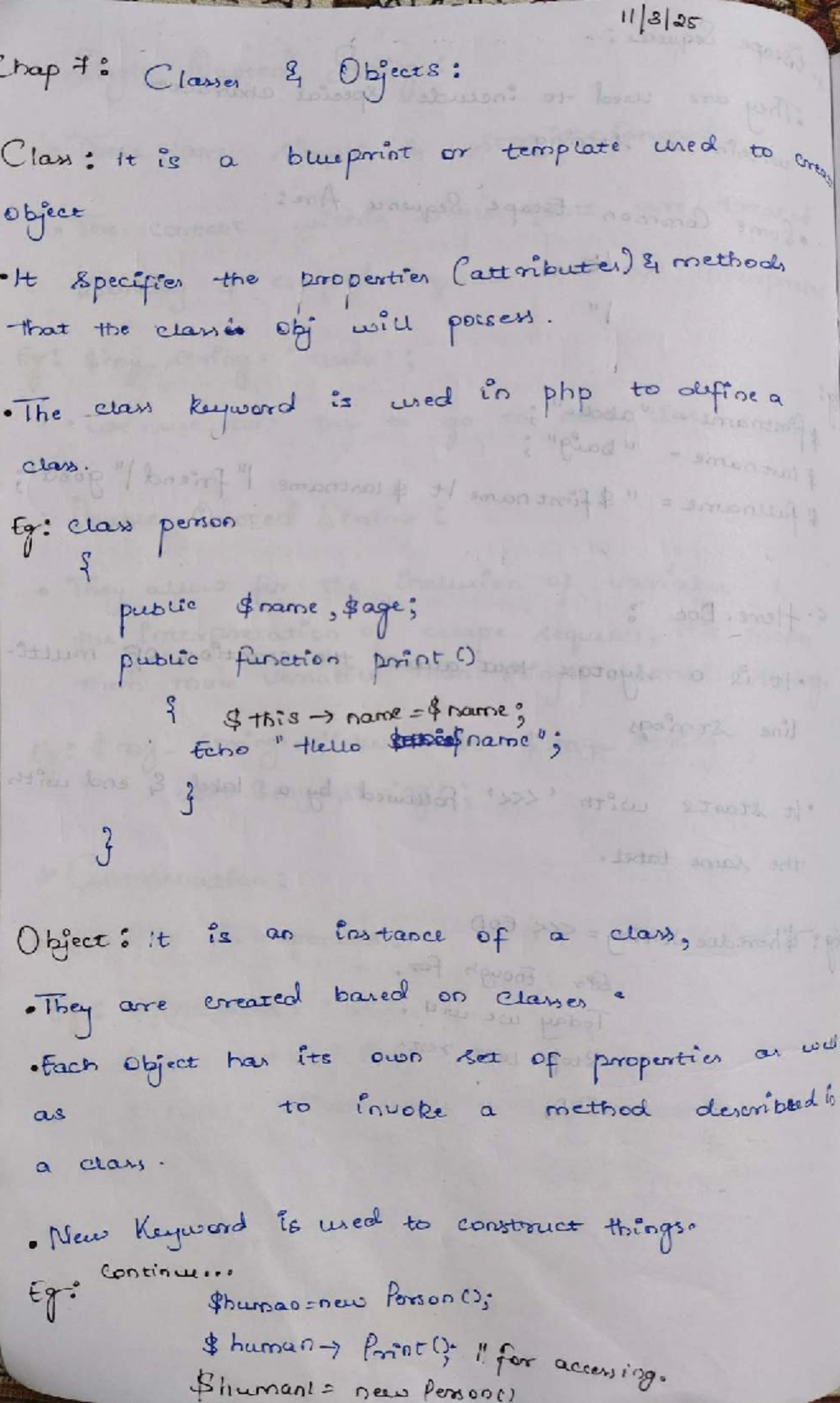 Unit 4: Class and Object Concepts in PHP Programming - Studocu