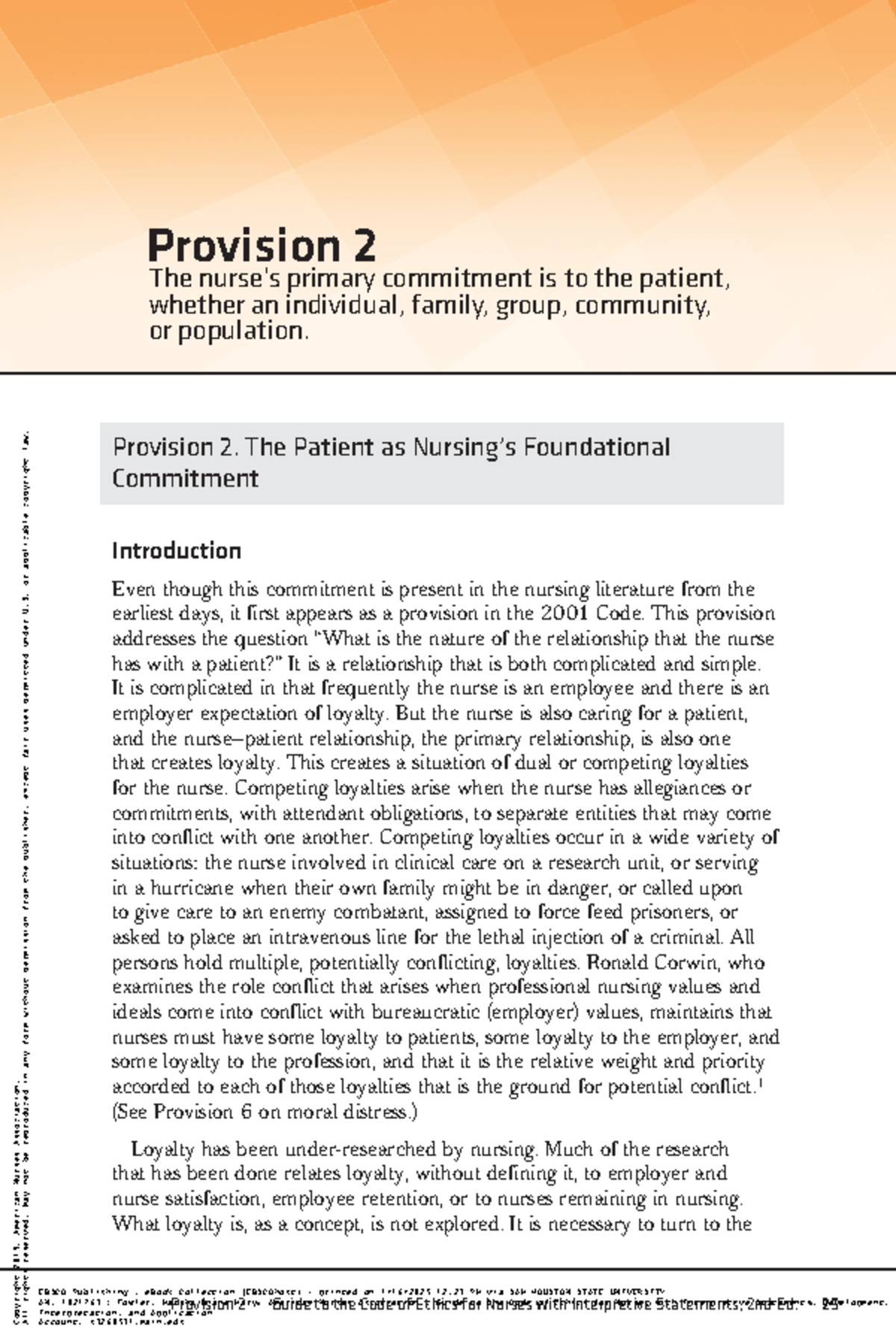 Guide to the Code of Ethics for Nurses: Interpretive Statements ...