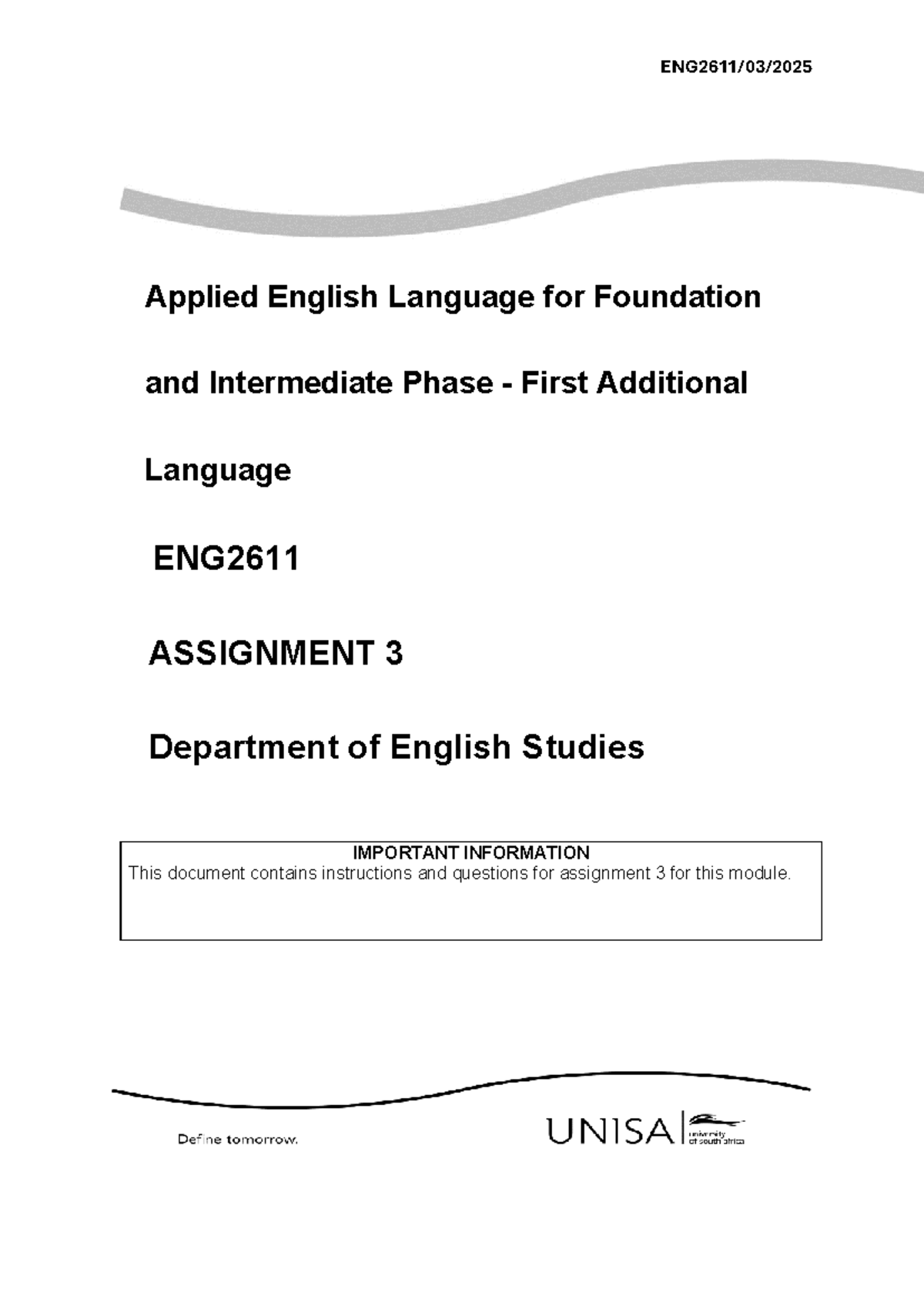 ENG2611 Assignment 3: Essay on Diversity in South African Literature ...