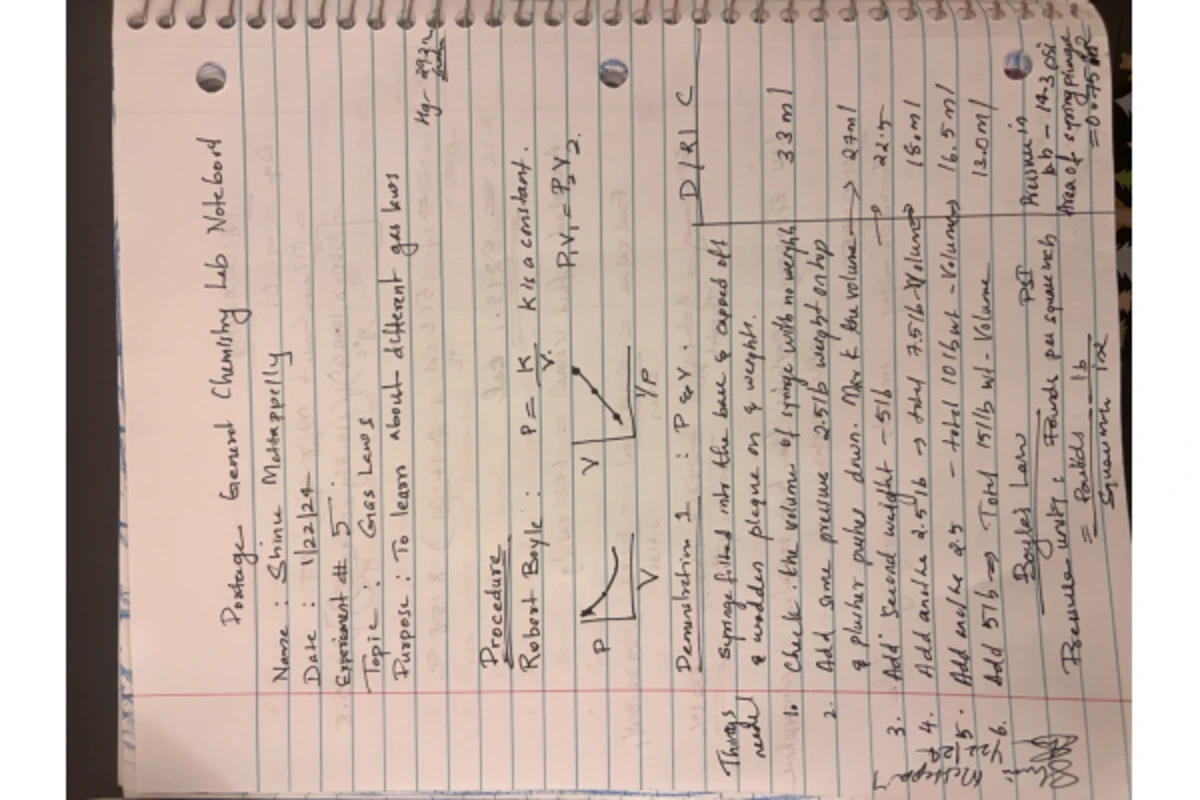 Gen Chem Lab 5 Notes - Shinu University Lab Summary - Studocu