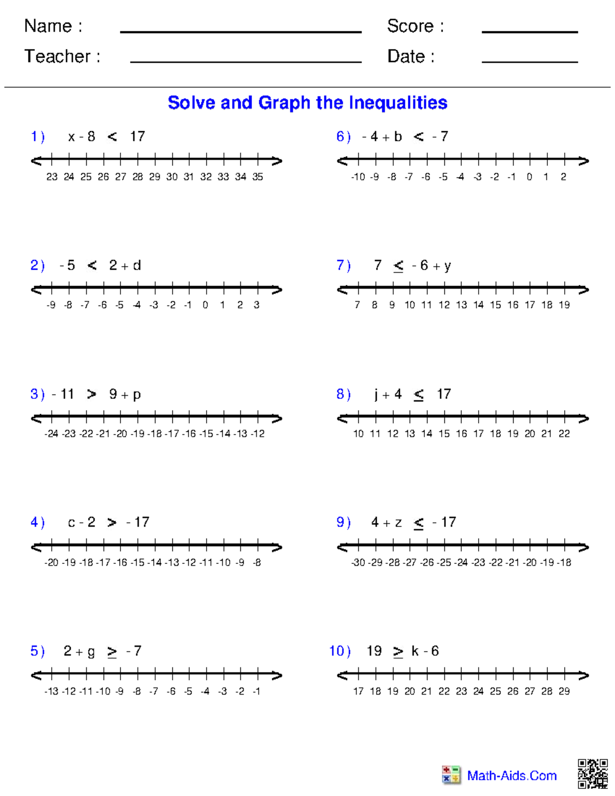 Inequalities Practice Questions - MATH 52321 - Studocu
