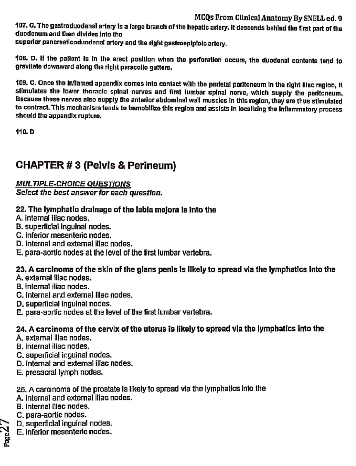 Quiz 543: Clinical anatomy multiple choice questions and answers - Studocu