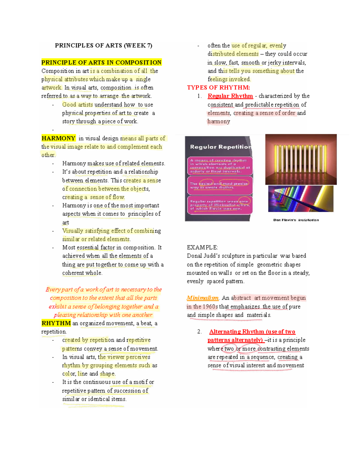 Artapp (MIDTERM) Principles of Arts and Composition Review - Studocu