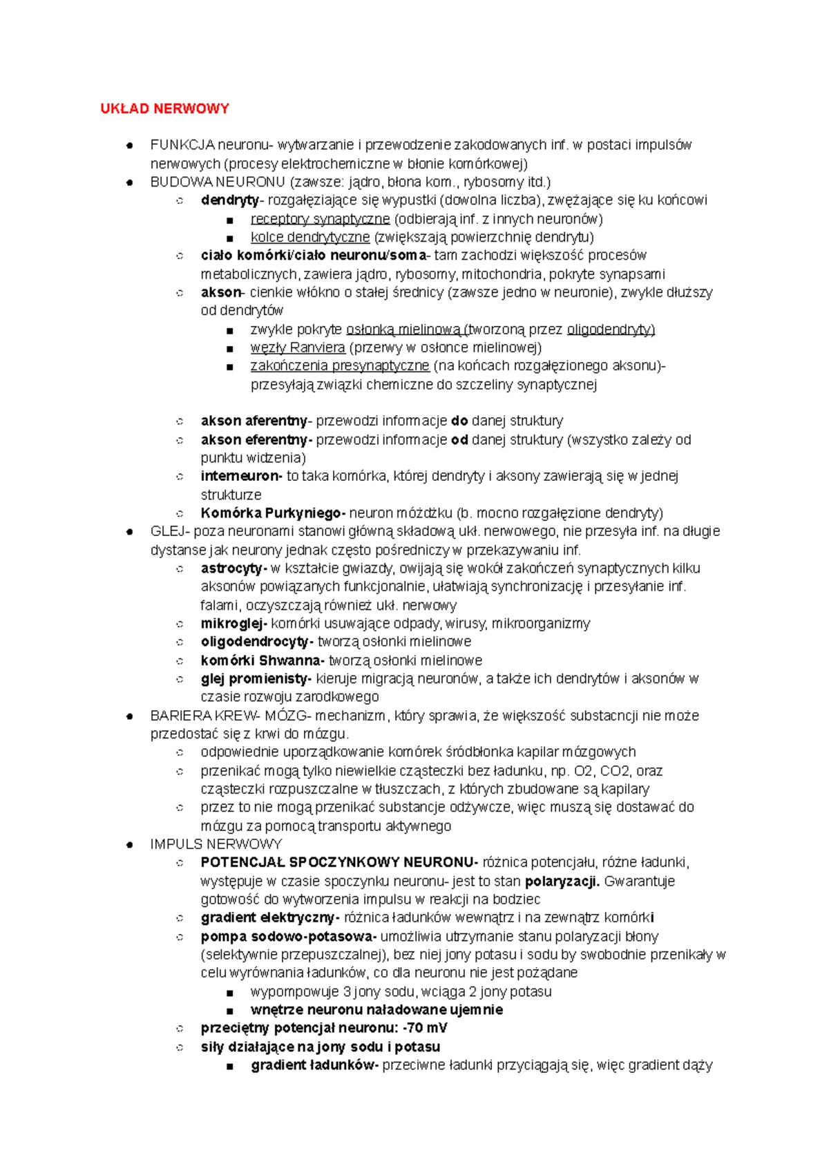 Budowa Mózgu: Szczegółowy Opis Struktur i Bruzd Mózgowych - Studocu