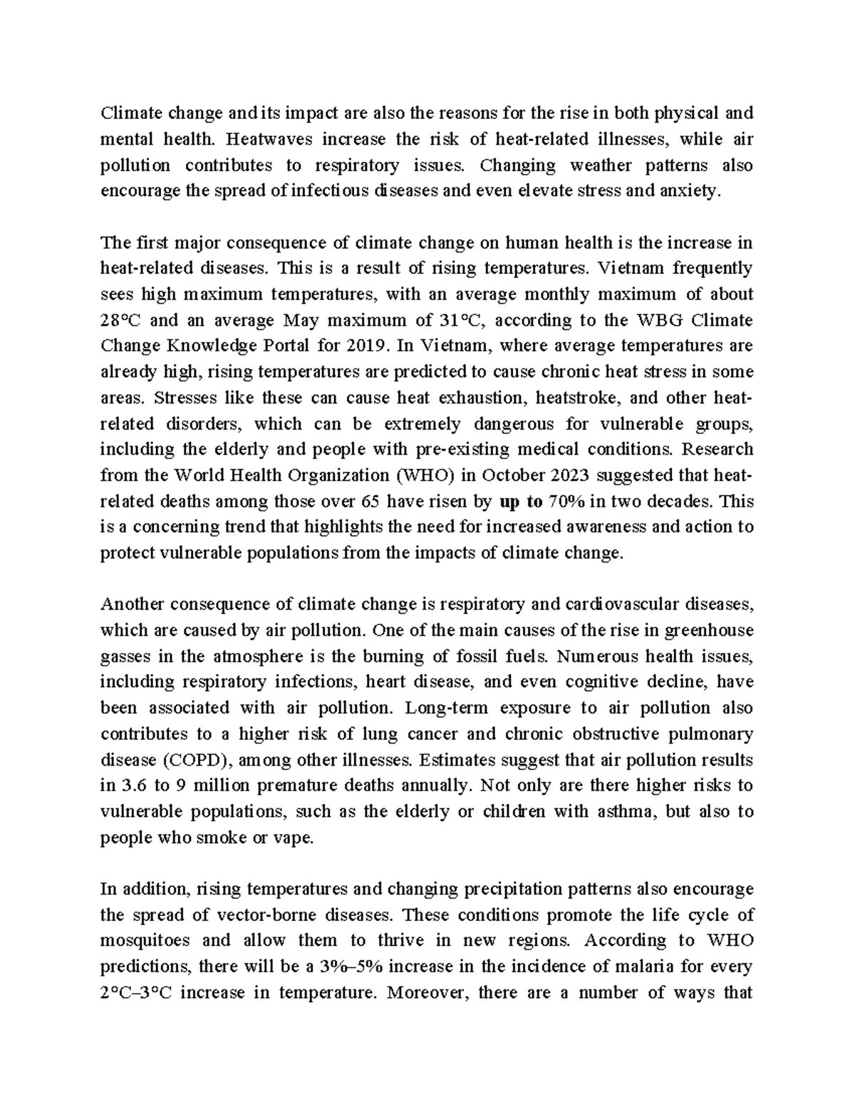 Health Critique: Climate Change's Impact on Physical & Mental Well ...