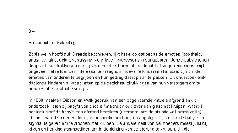 Kemper 8.4: Emotionele Ontwikkeling en Hechting bij Kinderen - Studeersnel