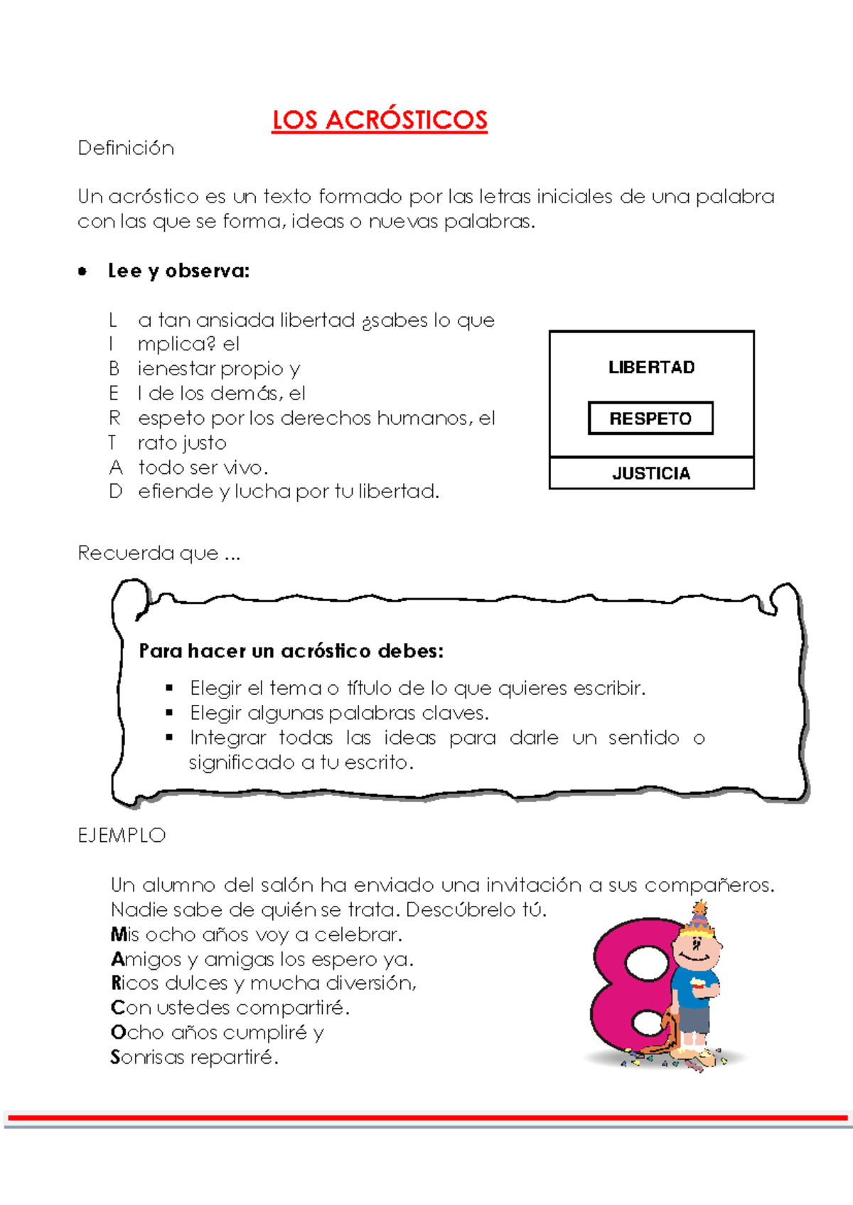 EL ACRÓSTICO: Definición y Ejemplo de Creación - Studocu