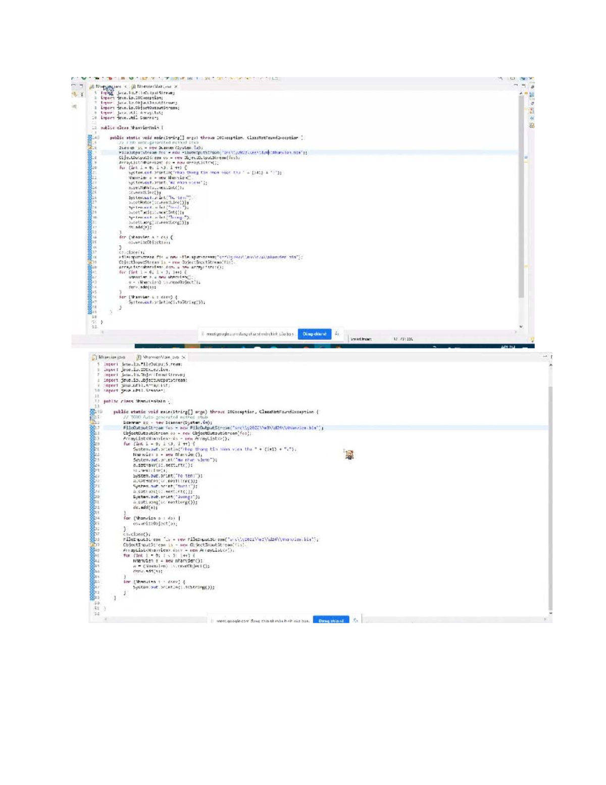 Java Code Implementation for Nhanvien Class - HP 0L 5 - Studocu