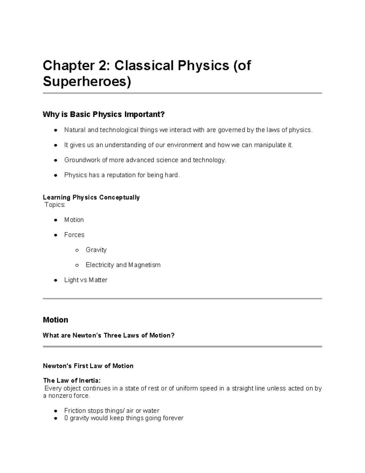 Chapter 2: Classical Physics - Importance of Basic Physics Concepts ...