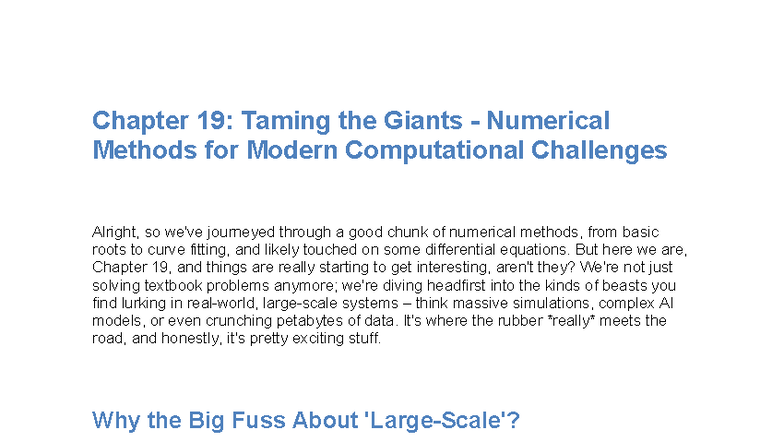 Numerical Methods for Modern Challenges: Chapter 19 Review - Studocu