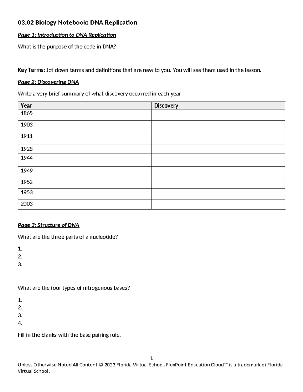 03 02 dna replication - dn LAB REPORT - 03 Biology Notebook: DNA ...