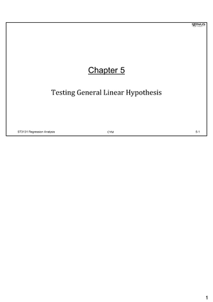 ST3131 Cheatsheet - ST3131 - NUS - Studocu