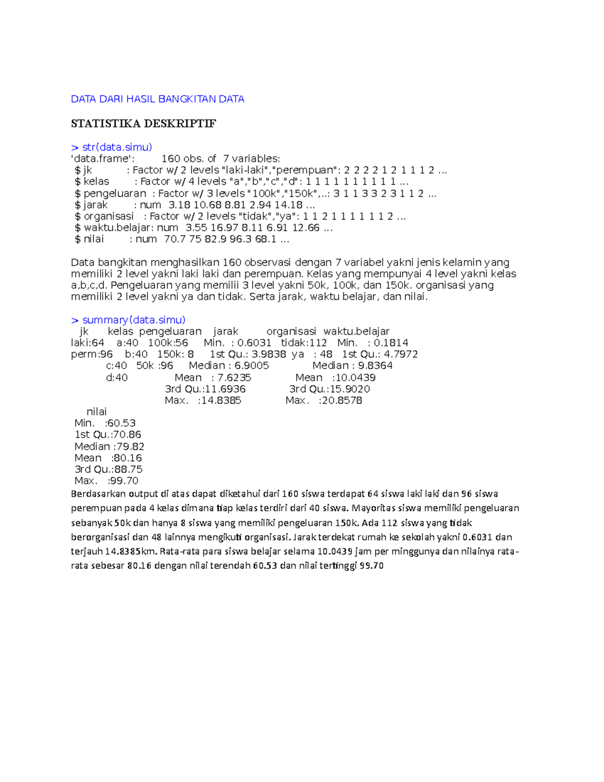 AED interpretasi visualisasi data - DATA DARI HASIL BANGKITAN DATA STATISTIKA DESKRIPTIF str ...