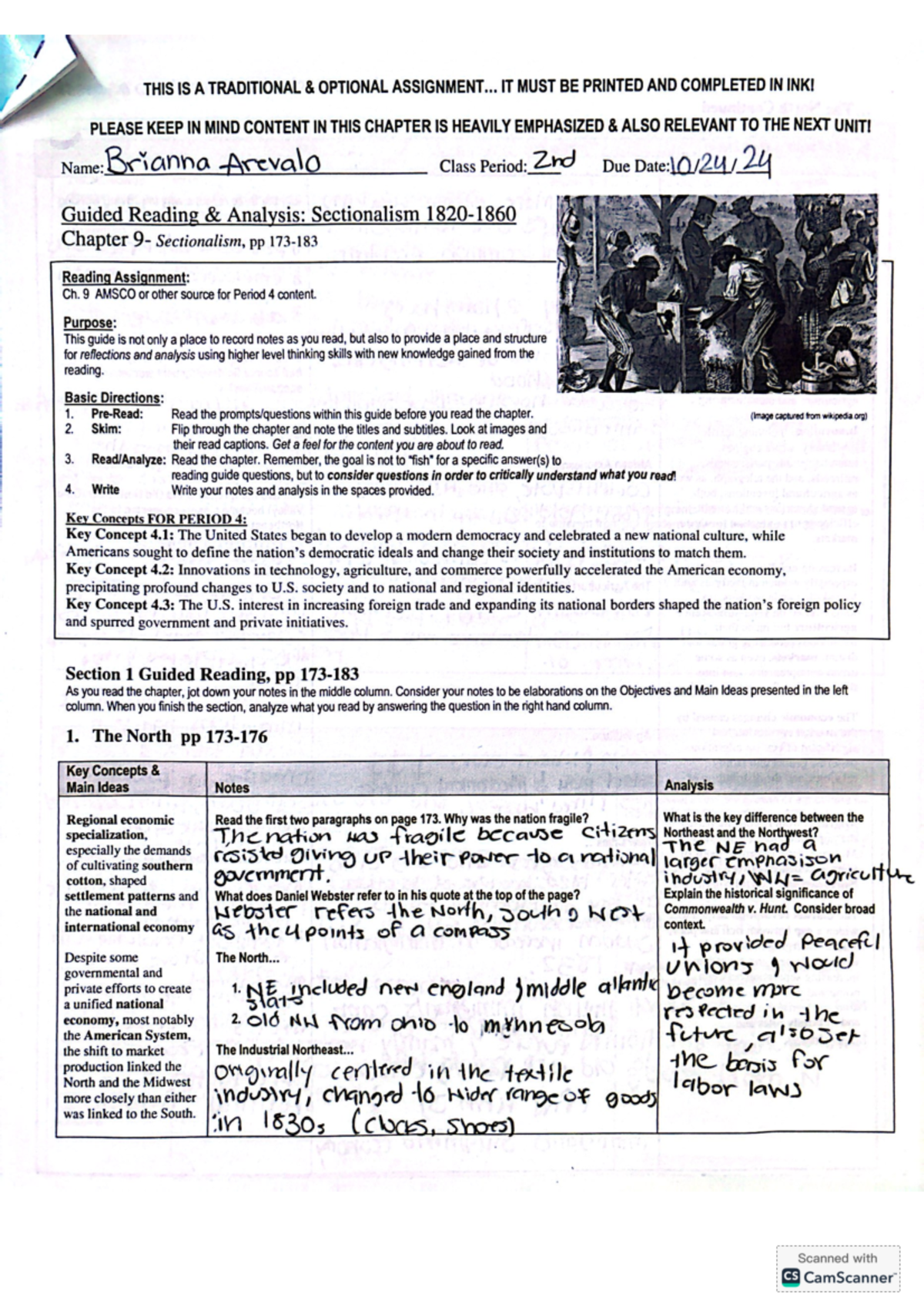 APUSH Ch. 9 Study Guide: Sectionalism and Economic Developments - Studocu