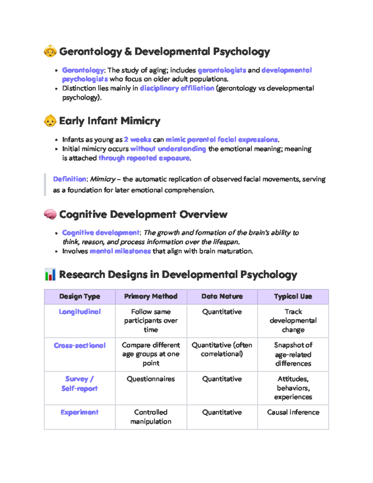 Developmental Stages & Key Concepts in Lifespan Psychology (PSY 305 ...