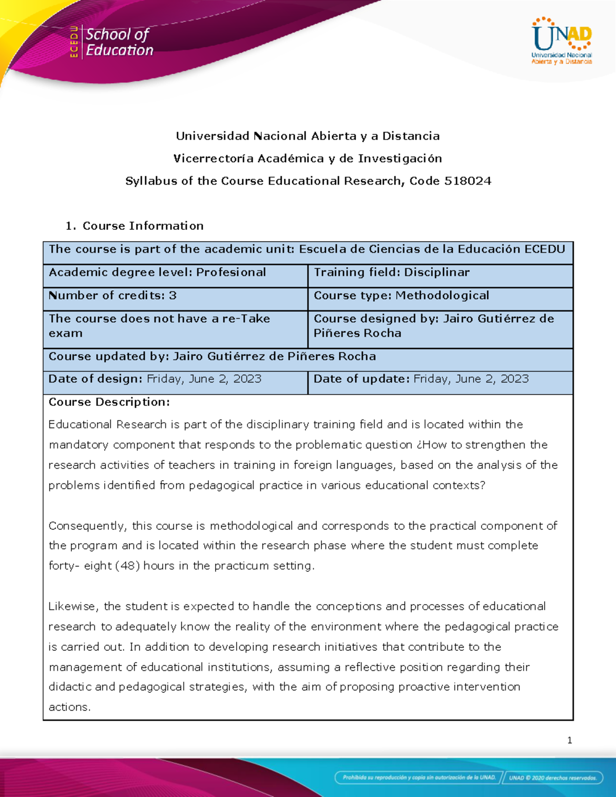 Syllabus for Educational Research Course 518024: Methodological Approaches - Studocu