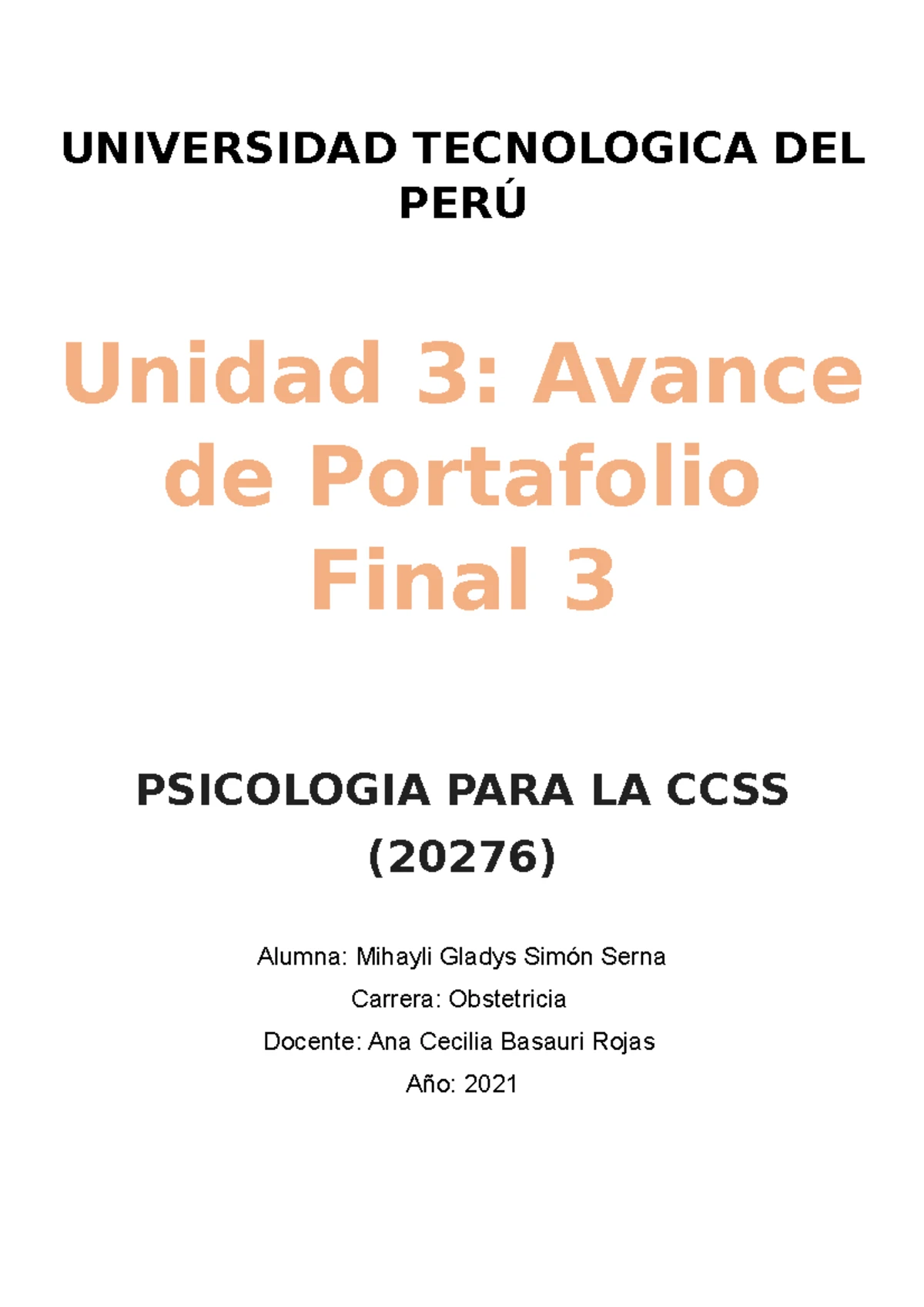 Avance de Portafolio Final 4 - PORTAFOLIO N° 4 UNIDAD 4 Luis Enrique ...