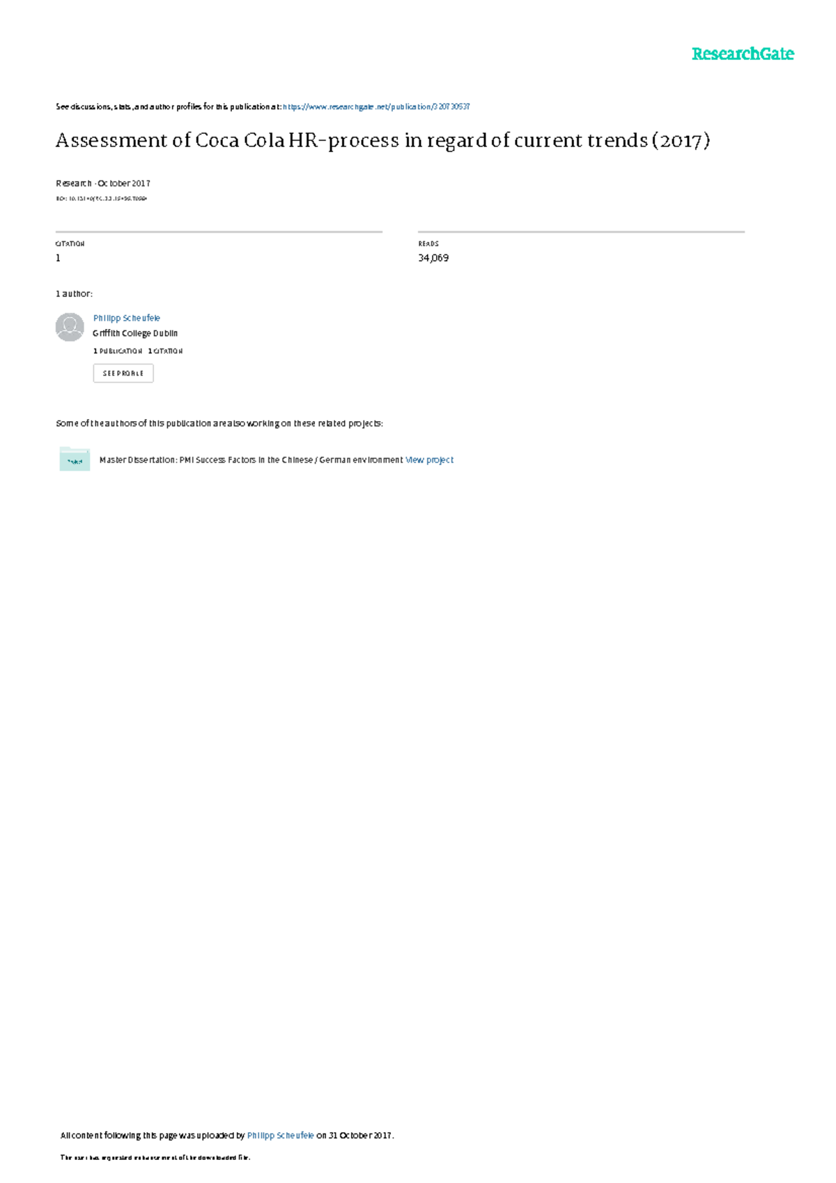 Coca Cola HR-process - HR of coca cola - See discussions, stats, and ...