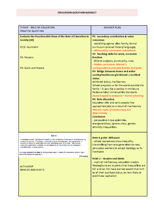 Beliefs in society notes done - Beliefs in society notes Topic 1 ...