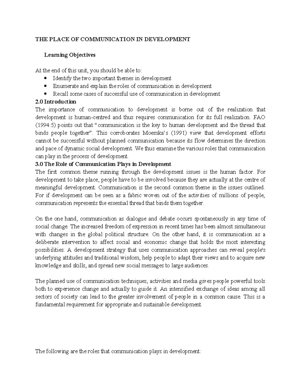 Communication's Role in Development: Insights and Strategies (DEV 101 ...