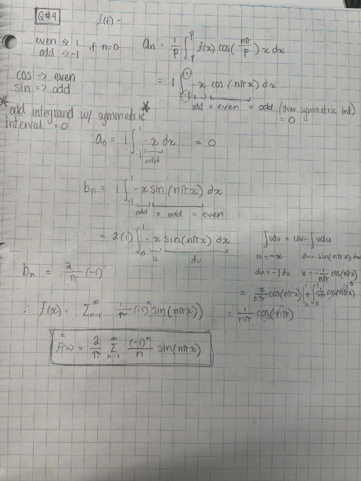 Practice Fourier Problem Q#4 Analysis and Solutions - Studocu