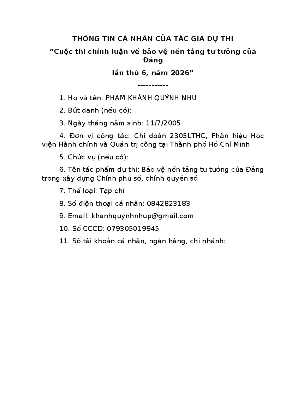 Bảo Vệ Nền Tảng Tư Tưởng Của Đảng Trong Chính Phủ Số - 2305LTHC - Studocu