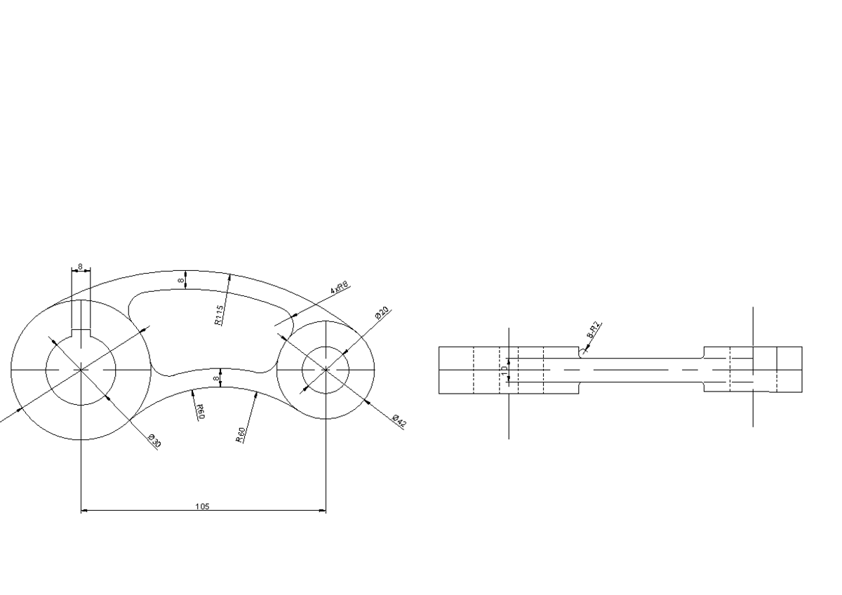 Task 7-Model - Engineering drawing autocad task - 4xR8 020 RGO 8-R2 ...