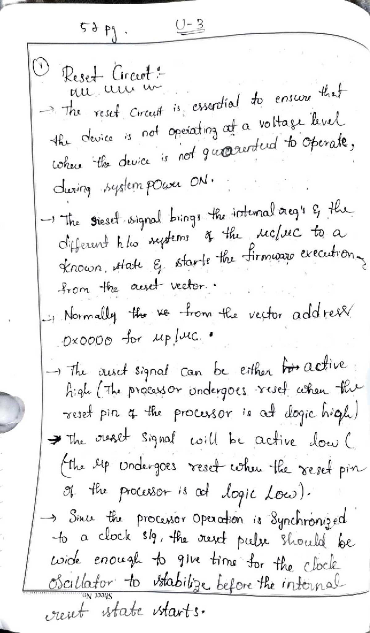 U3 & 4 ES - Understanding Reset Circuits and OS Kernel Management - Studocu
