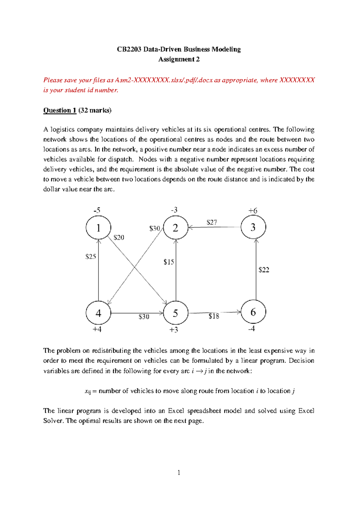 Assignment 2 - 1 CB2203 Data-Driven Business Modeling Assignment 2 ...